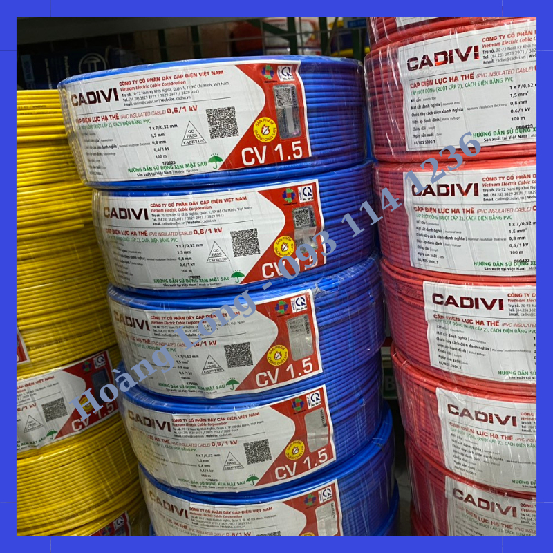 Dây điện cadivi 1.5 đơn cv1.5 - Cuộn 100 mét Cadivi chính hãng | Shopee Việt Nam