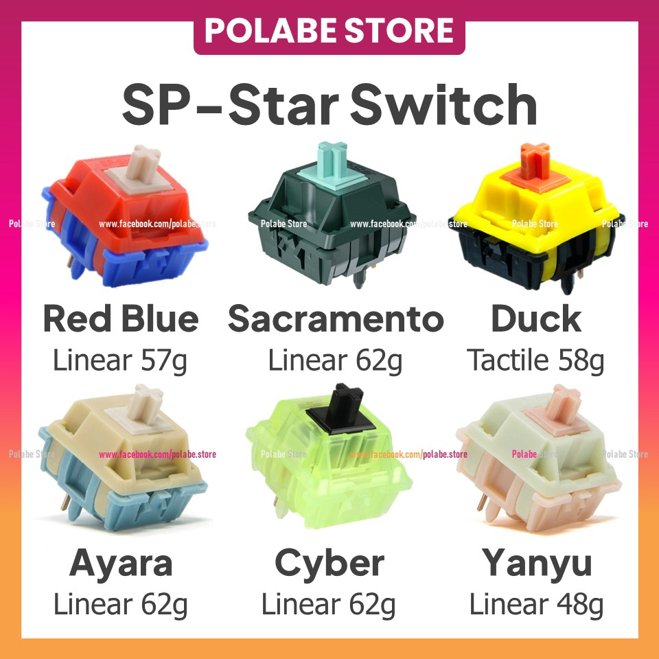SP-Star Duck SP Star Sacramento Yanyu SP-Star Ayara Cyber SP Star Red Blue Linear Tactile Switch ...