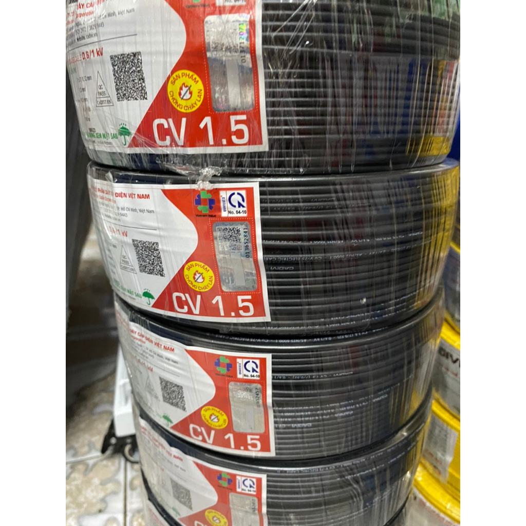 Dây điện cadivi 1.5 đơn cv1.5 - Cuộn 100 mét Cadivi chính hãng | Shopee Việt Nam
