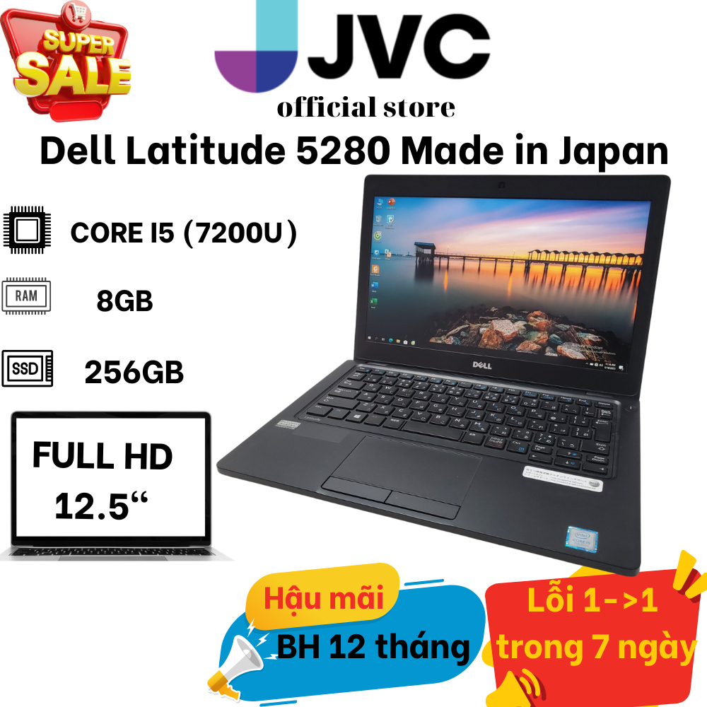 Laptop Giá rẻ DELLLATITUDE E5280 12.5 INCHE, I5 7200U, 8Gb Ram DDR4 ...