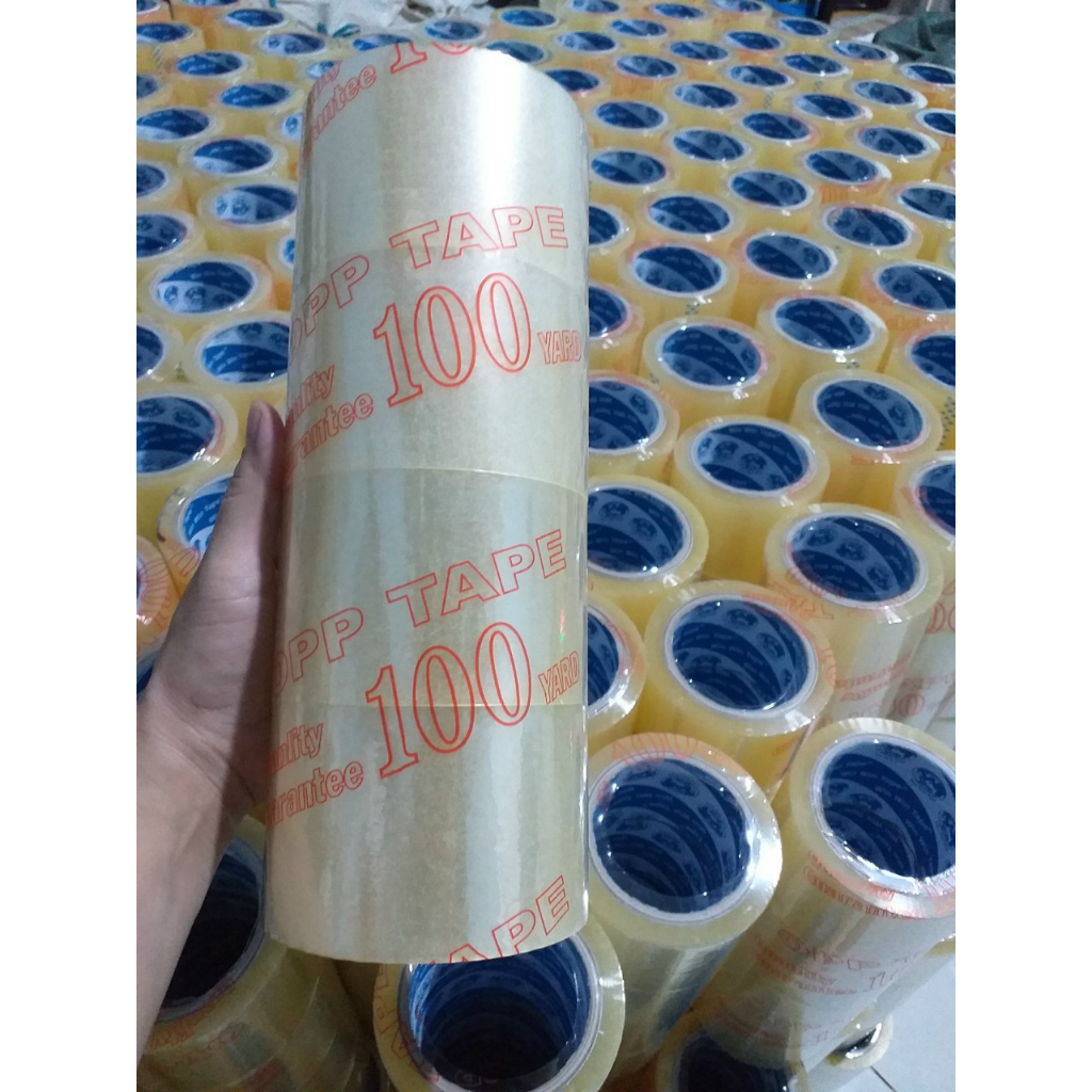 Băng keo trong - đục 100 yard 1.2kg lõi giấy mỏng 4li (1 cây gồm 6 cuộn) | Shopee Việt Nam