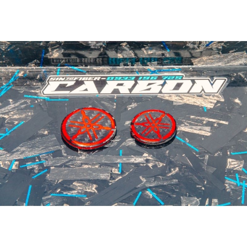 Logo Dán YAMAHA Đỏ Đúc Sợi CarbonFiber Cao Cấp | Shopee Việt Nam