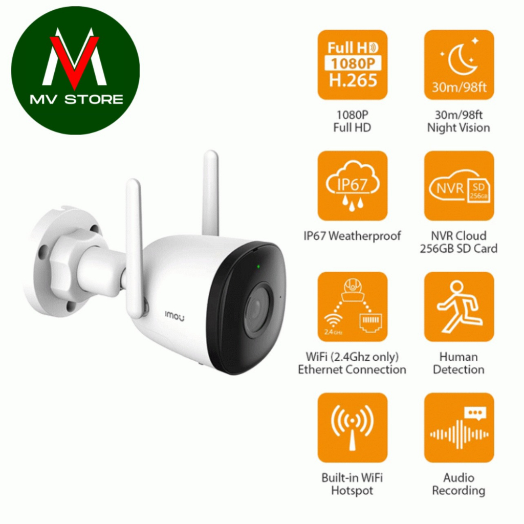 Camera IPC-F22P (2MP Bullet 2C) | Shopee Việt Nam