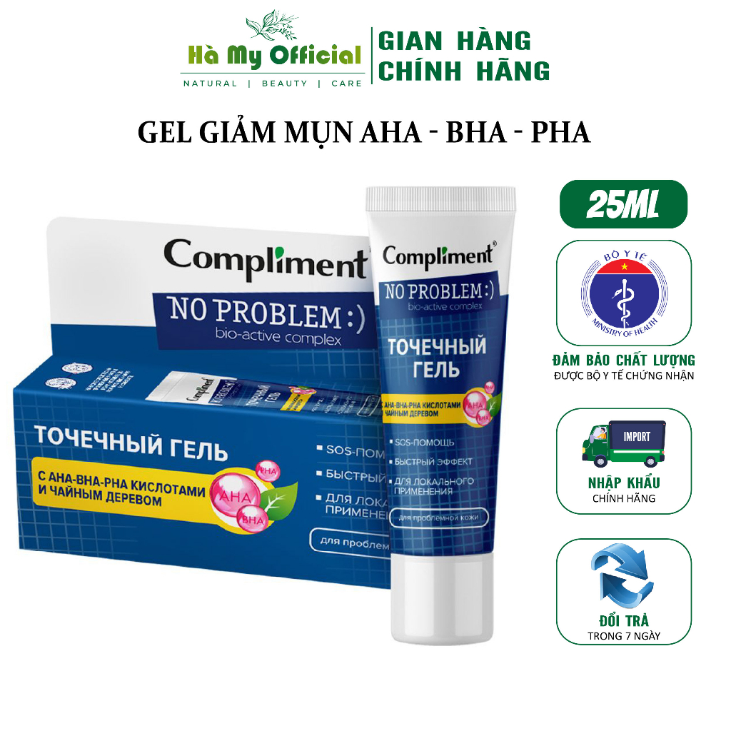 Gel sos -Serum - kem dưỡng giảm mụn AHA - BHA - PHA - Tea Tree ...