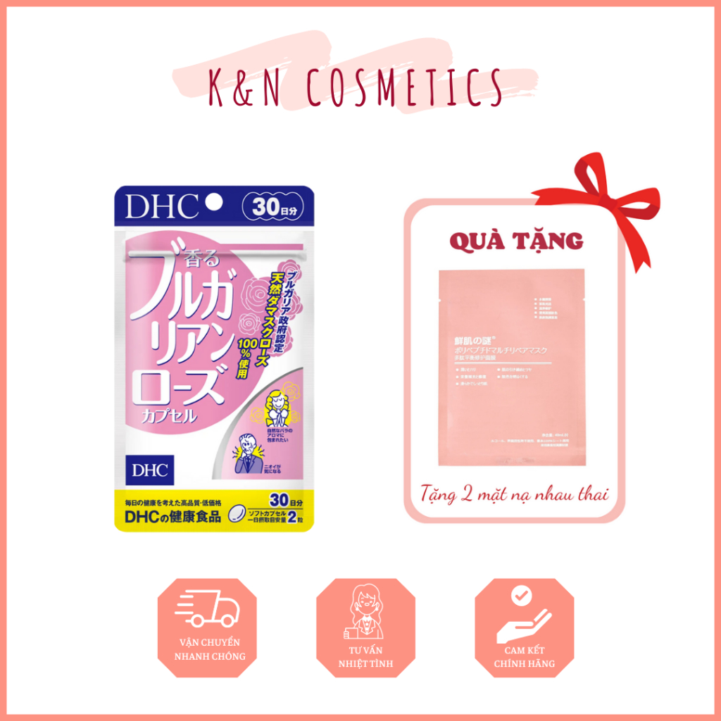 Viên uống hoa hồng DHC Bulgarian Rose Capsule 30 viên | Shopee Việt Nam