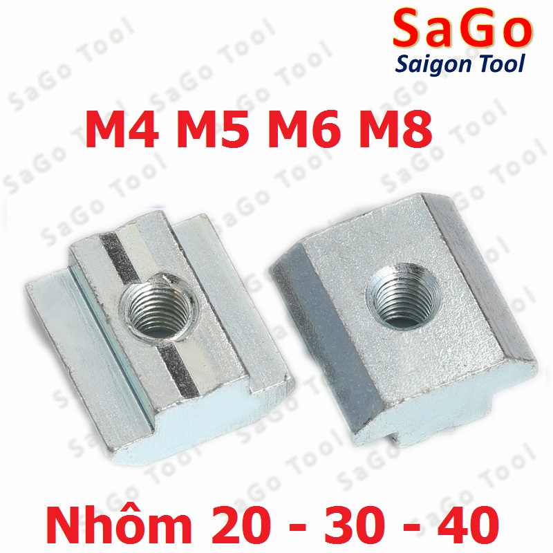 Tán chữ T, Đai ốc luồn nhôm định hình 2020 3030 4040 ren M4 M5 M6 M8 (10con) | Shopee Việt Nam