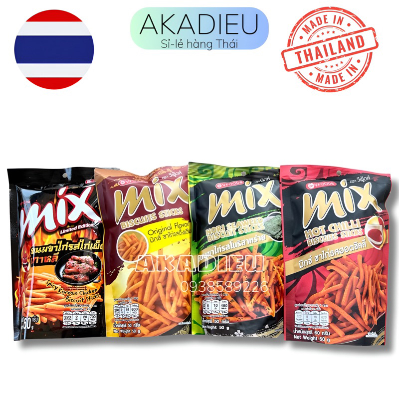 Snack bim bim que Mix Vfoods Thái lan 60gr các vị | Shopee Việt Nam
