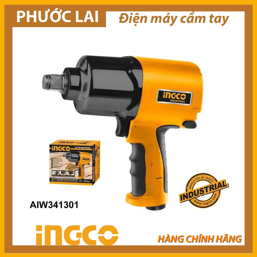 Dụng cụ vặn buloong dùng khí nén đầu 34 (Chính Hãng) INGCO AIW341301 ...