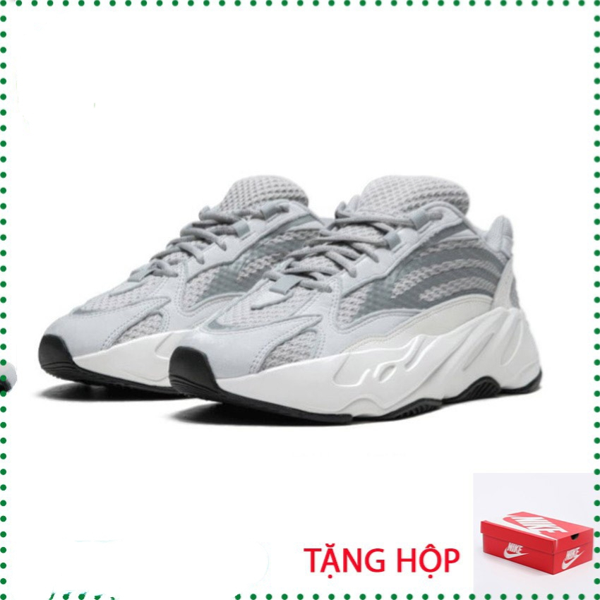 Giày thể thao nam nữ yz 700 trắng xám phản quang đế chống trơn nhẹ êm ...