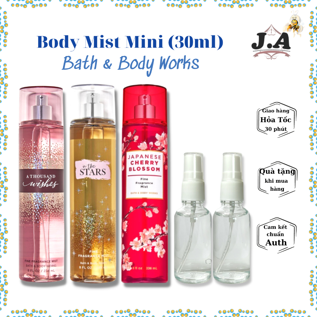 (Chai 30ml) Xịt Thơm Toàn Thân Body Mist Bath & Body Works Chính Hãng ...