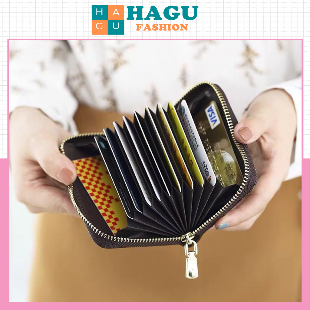 Ví nữ cầm tay Hagu nhiều ngăn để thẻ tiện dụng | Shopee Việt Nam