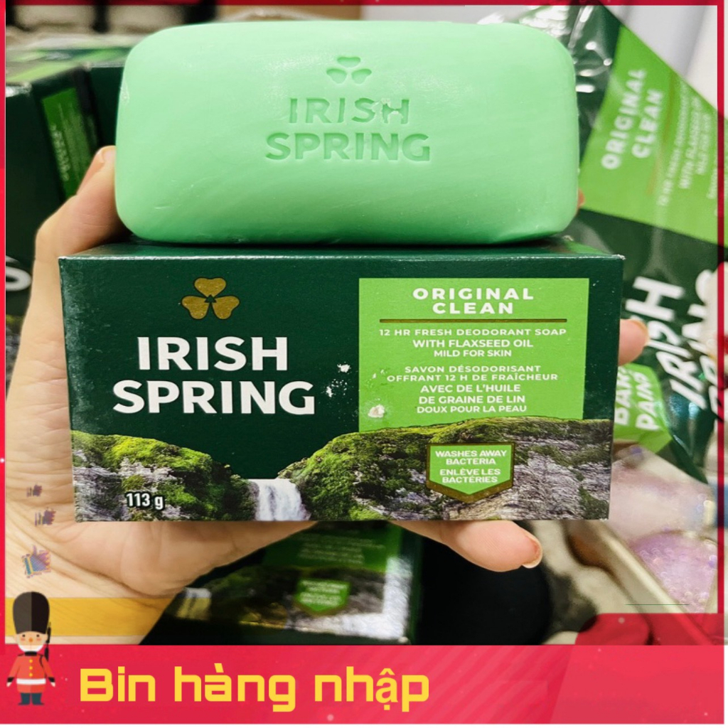 [MẪU MỚI] Xà Bông Cục Irish Spring With Flaxseed Oil 113g - Hàng Mỹ ...