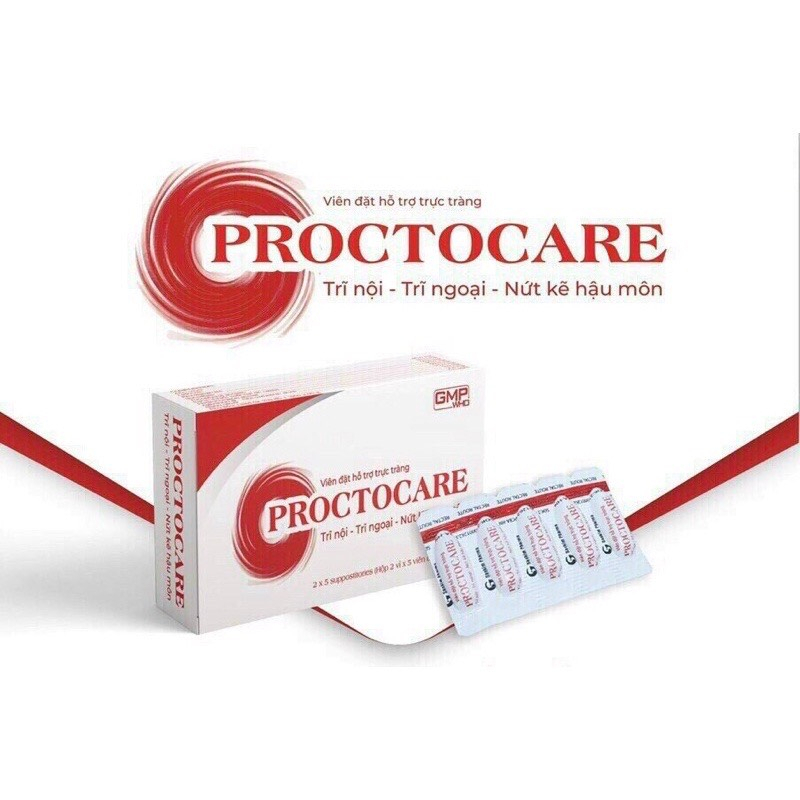 Viên đặt trĩ (trĩ nội, trĩ ngoại), nứt kẽ hậu môn Proctocare (Hộp 10 ...