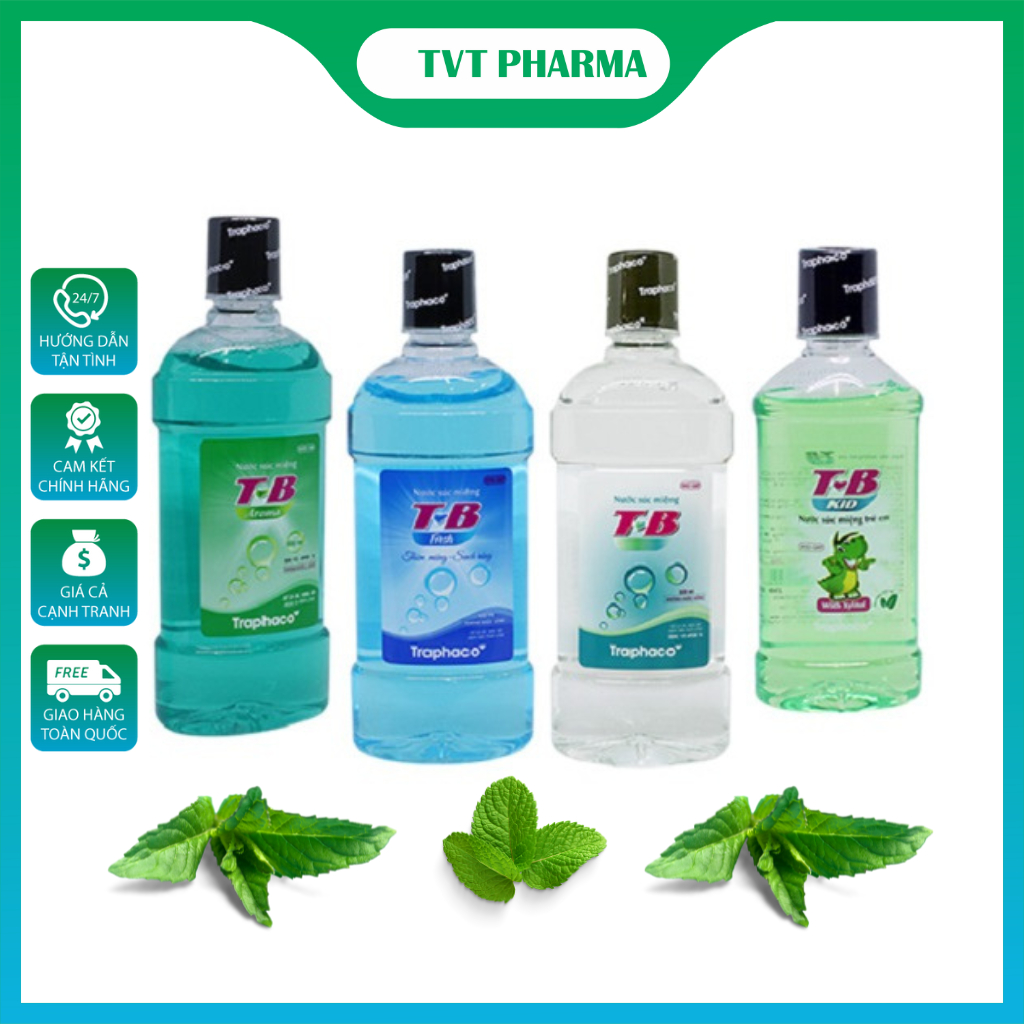Nước súc miệng TB Traphaco Ngừa Viêm Họng, Viêm Lợi ( Chai 500ML ) | Shopee Việt Nam