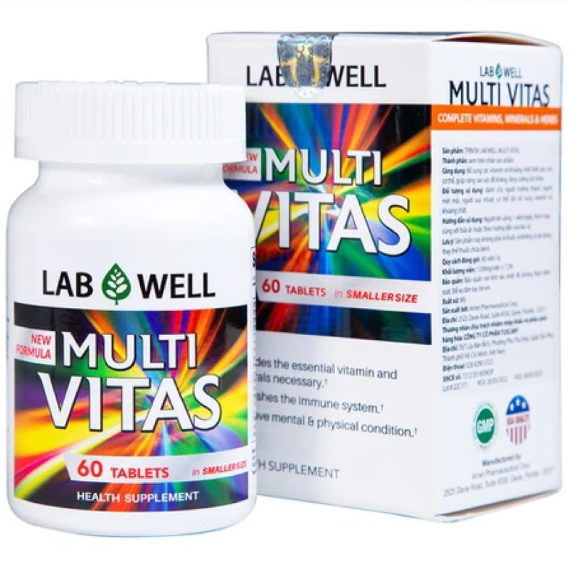 Viên uống Multi Vitas Lab Well bổ sung vitamin và khoáng chất cho cơ ...
