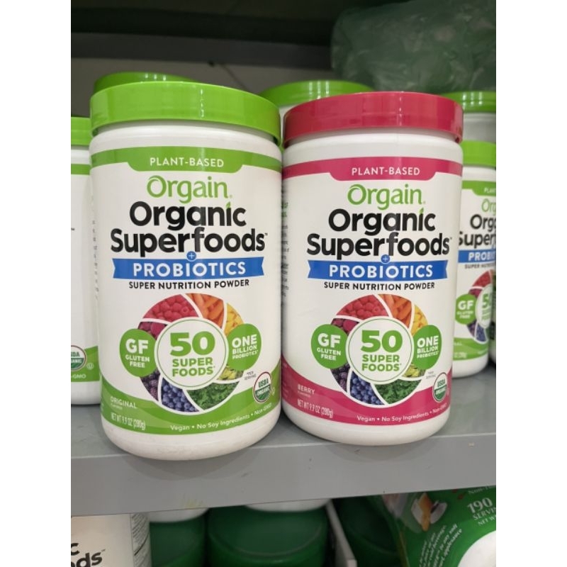 Bột 50 loại rau củ quả hữu cơ Orgain Organic Superfoods Probiotics 280g ...