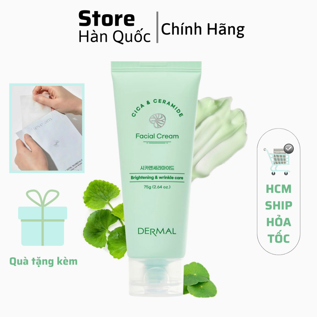Kem Dưỡng Cho Da Mụn DERMAL DERMAL Cica Ceramide Facial Cream | Shopee ...