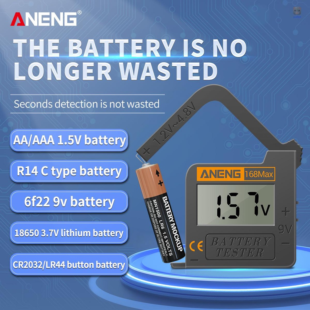 Dụng cụ kiểm tra pin AA, AAA, 9V, lithium Aneng168max | Shopee Việt Nam