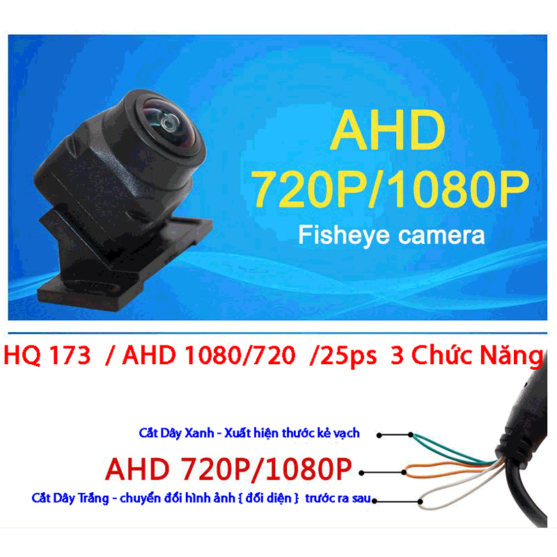 Camera ô tô trước sau HQ 173A chuyển đổi AHD 720-1080p | Shopee Việt Nam