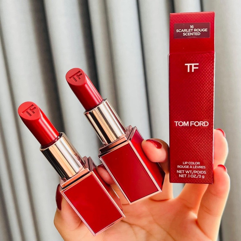 [Sẵn ] Son Tomford 16 Scarlet Rouge Vỏ Đen Fullsize Fullbox | Shopee Việt Nam
