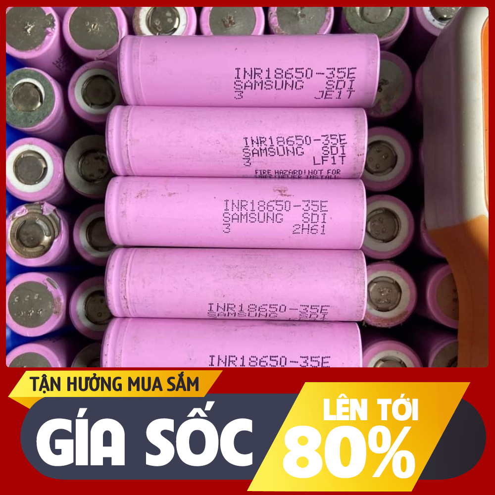 Cell Pin 18650 Samsung 35E dung lượng 2700-3200mAh xả 15A tháo khối ...