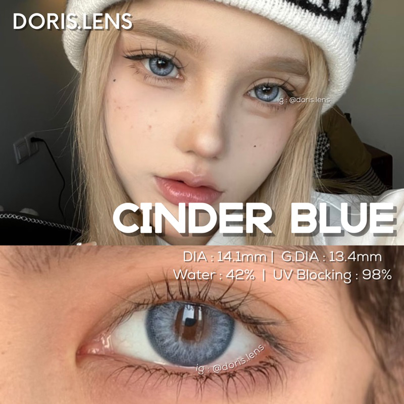Kính Áp Tròng DORIS.LENS - Cinder Blue 14.1mm | Shopee Việt Nam