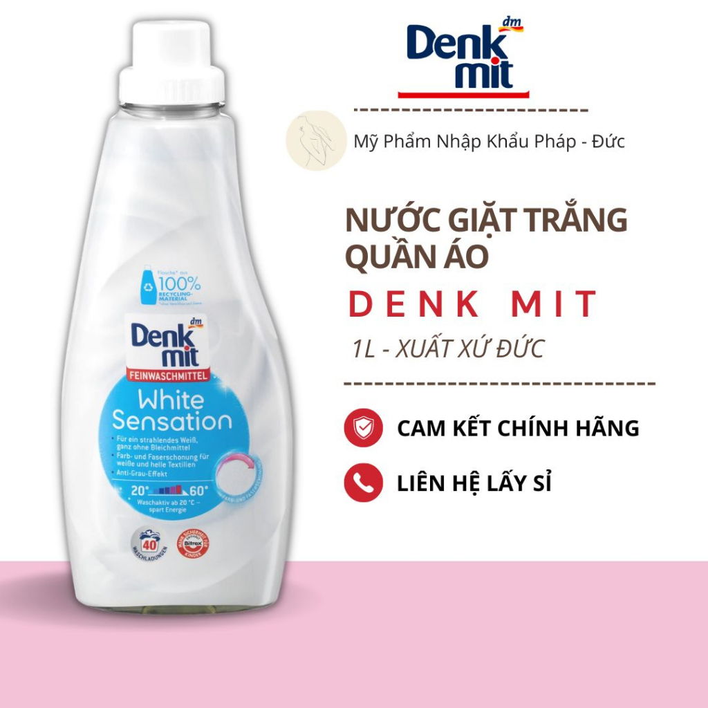 Nước giặt quần áo trắng Denk Mit Feinwaschmittel White Sensation - Xuất ...