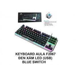 Bàn phím AULA F2067 đen xám LED Blue Switch | Shopee Việt Nam