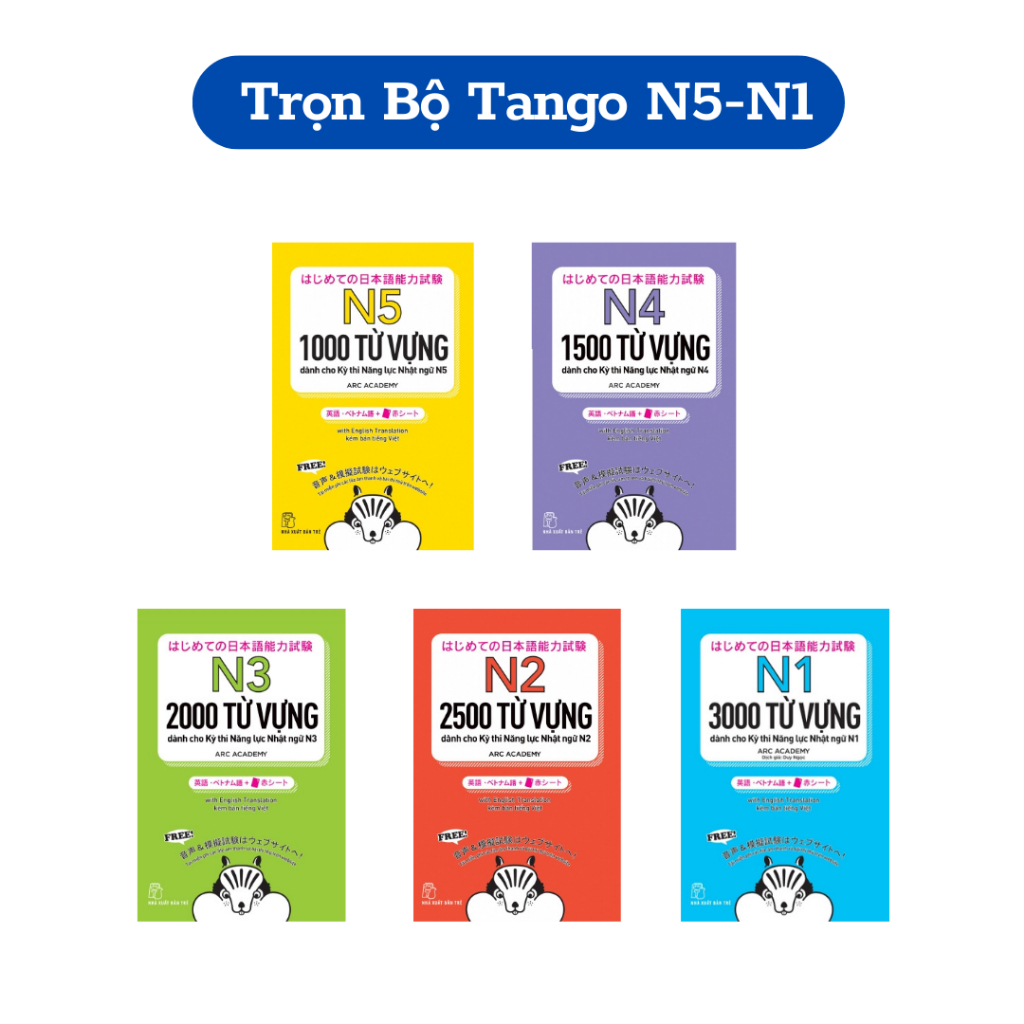 Sách - Combo Bộ 5 Cuốn Tango Từ Vựng Cần Thiết Cho Kỳ Thi Năng Lực Nhật ...