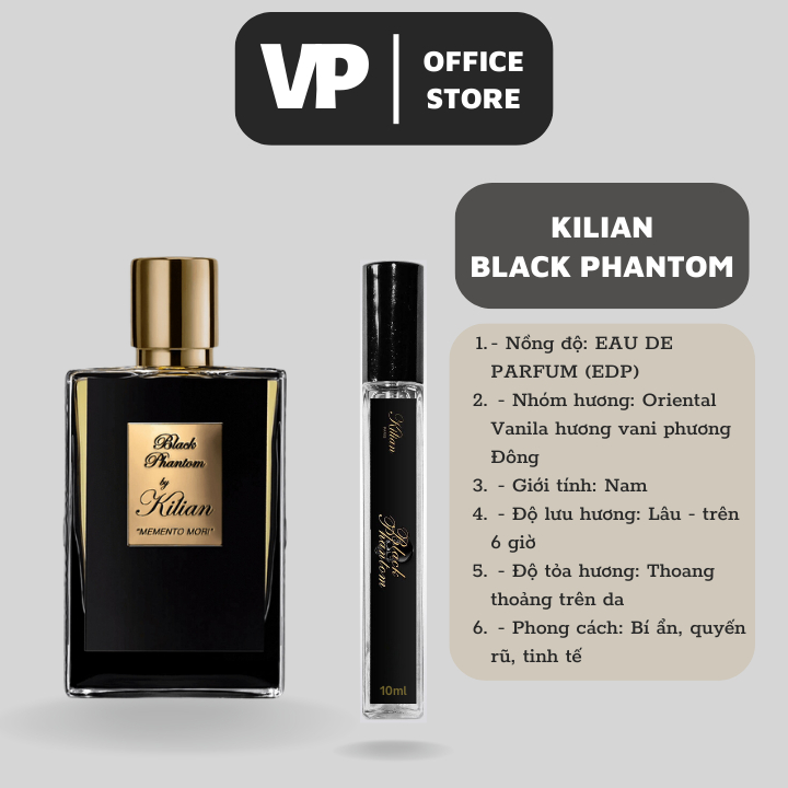Nước hoa nam mini chiết KLIAN BLACK PHANTOM 10ml chính hãng bí ẩn ...