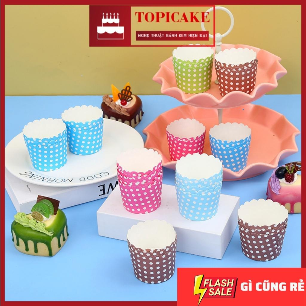 Cốc Ly Giấy Cupcake Đựng Bánh Kem Hàng Nhập Khẩu Cứng Cáp, Dây 50 Ly ...