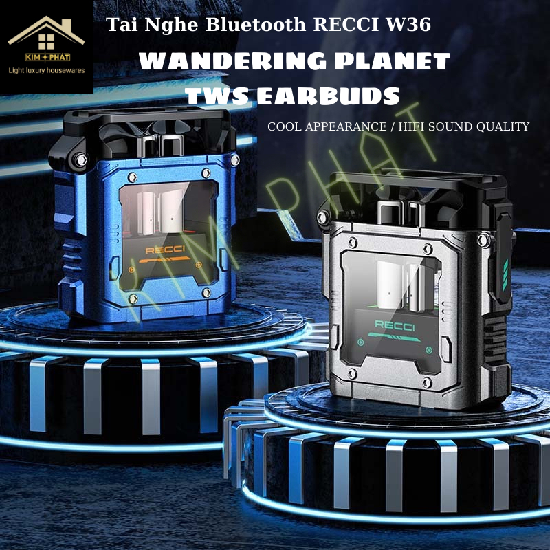 Tai Nghe Bluetooth RECCI W36 WANDERING PLANET TWS EARBUDS - chất lượng âm thanh HiFi - hiệu ứng ...