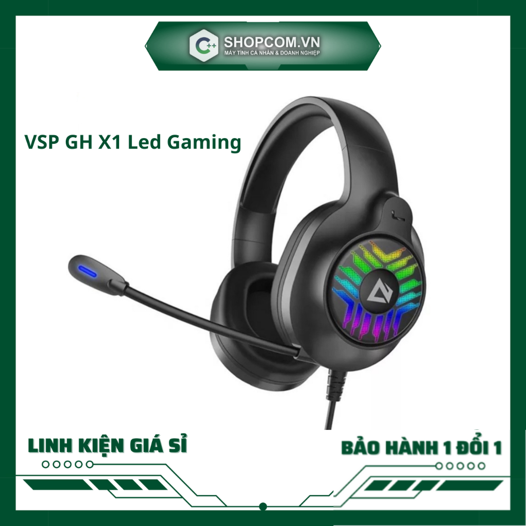 Tai nghe chụp tai VSP Gaming GH-X1 LED / DAREU EH416 Led RGB có mic ...
