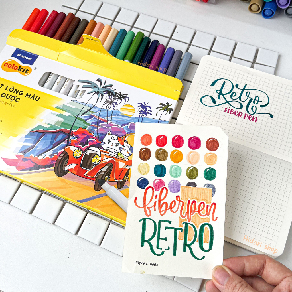 [MỚI 2023] Bộ 20 / 36 màu Bút Fiber Pen Retro / Pastel / 36 Màu Thiên ...
