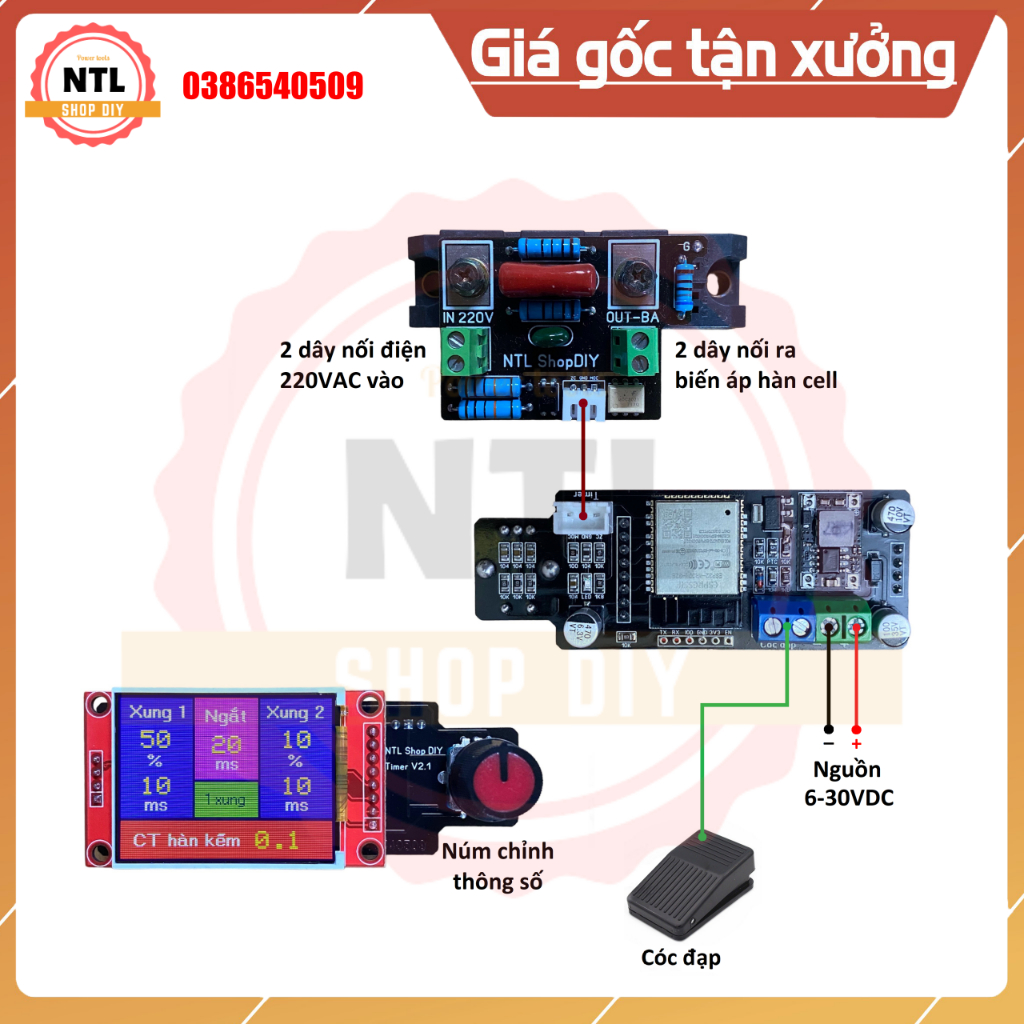 Bộ mạch timer xung kép cho máy hàn cell pin | Shopee Việt Nam