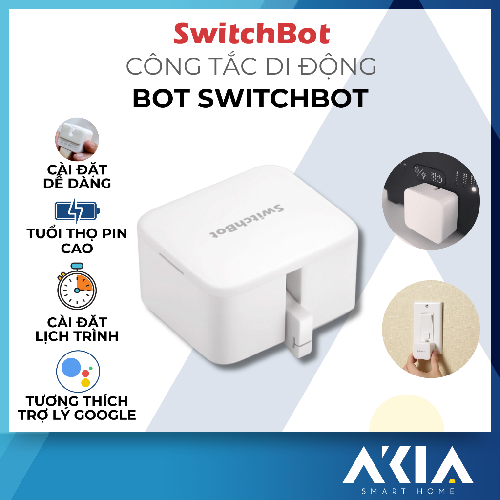 Công tắc thông minh di động SwitchBot Bot S1 - Điều khiển từ xa, cài đặt hẹn giờ, thiết lập dễ ...