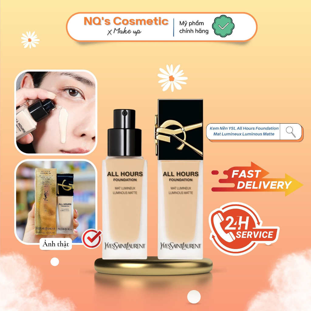 Kem Nền YSL All Hours Foundation Mat Lumineux Luminous Matte Tone LC2 | Shopee Việt Nam