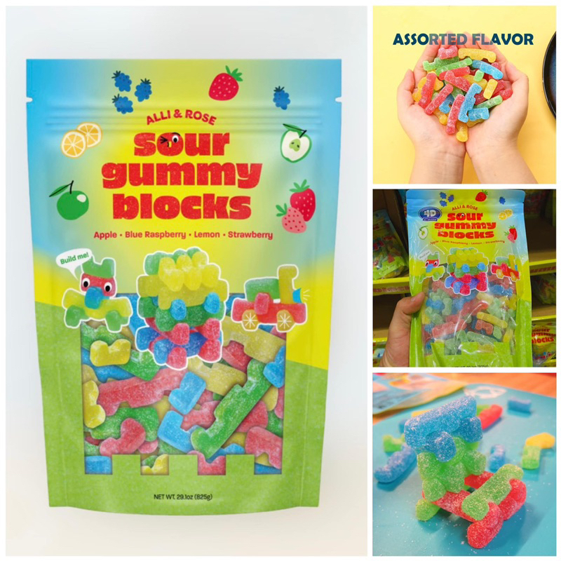 (U.S.A)Kẹo Dẻo Xếp Hình Sour Gummy Blocks 825g | Shopee Việt Nam