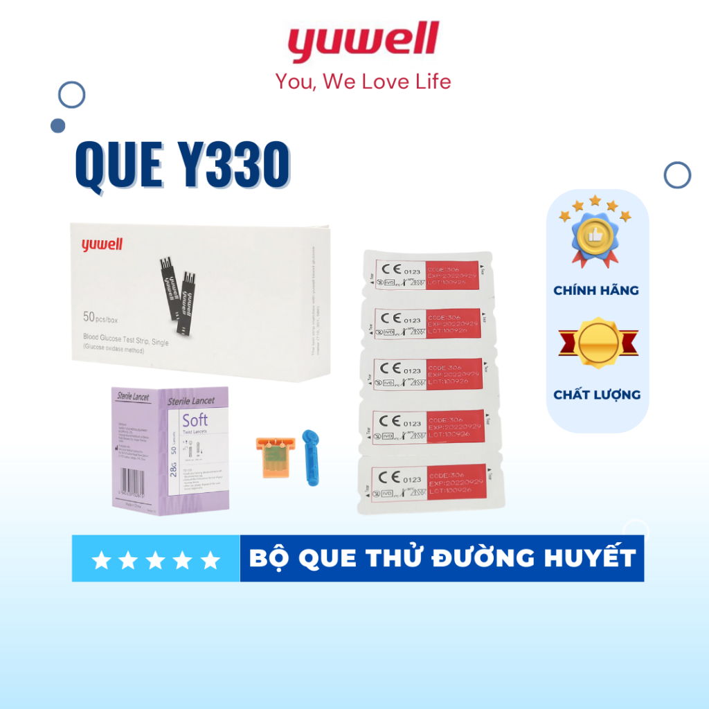 Que thử đường huyết YUWELL dùng cho tất cả các máy đường huyết YUWELL ...