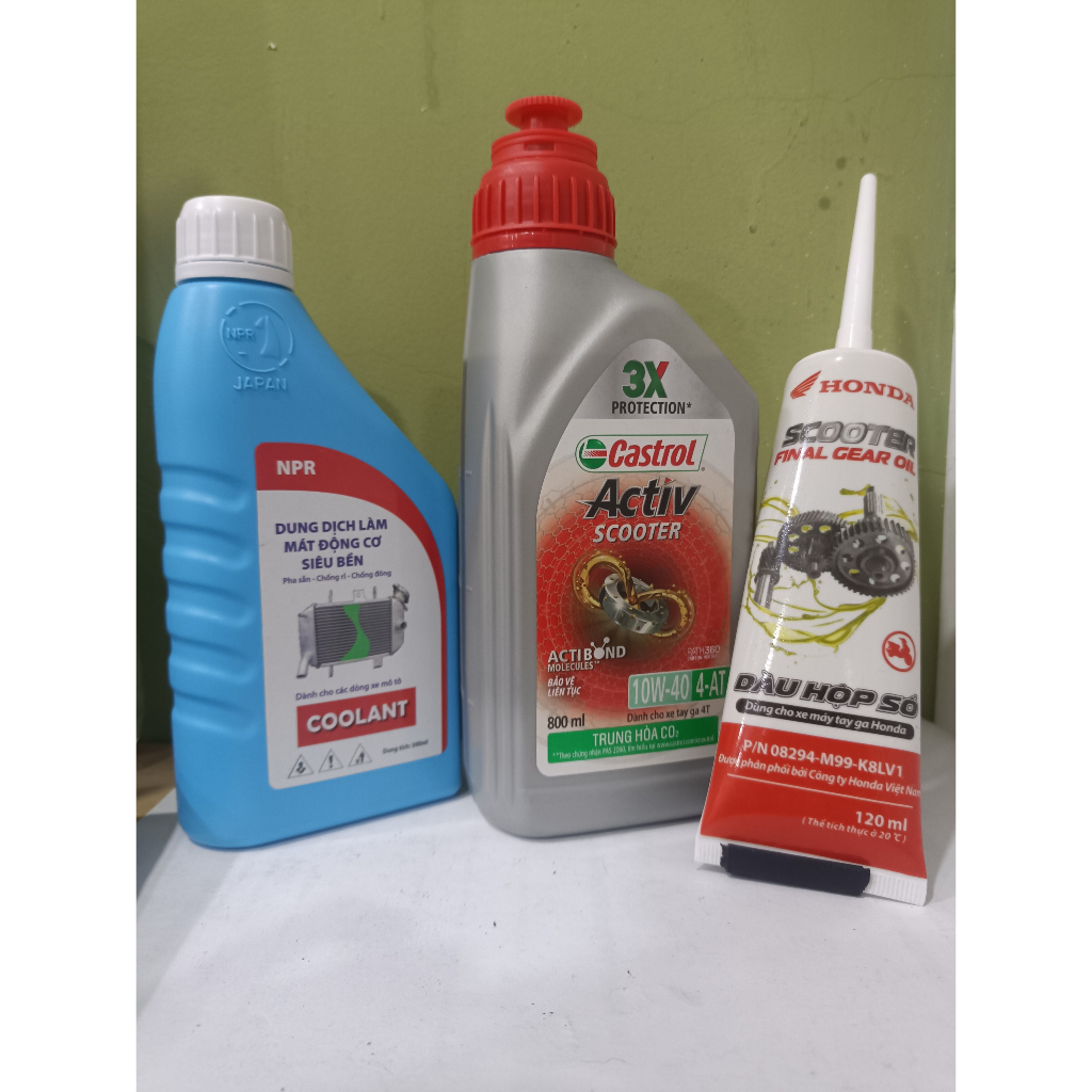 (Giá KM) Combo Dầu Nhớt Xe Tay Ga Castrol Activ Scooter 10W40 800ml (0 ...
