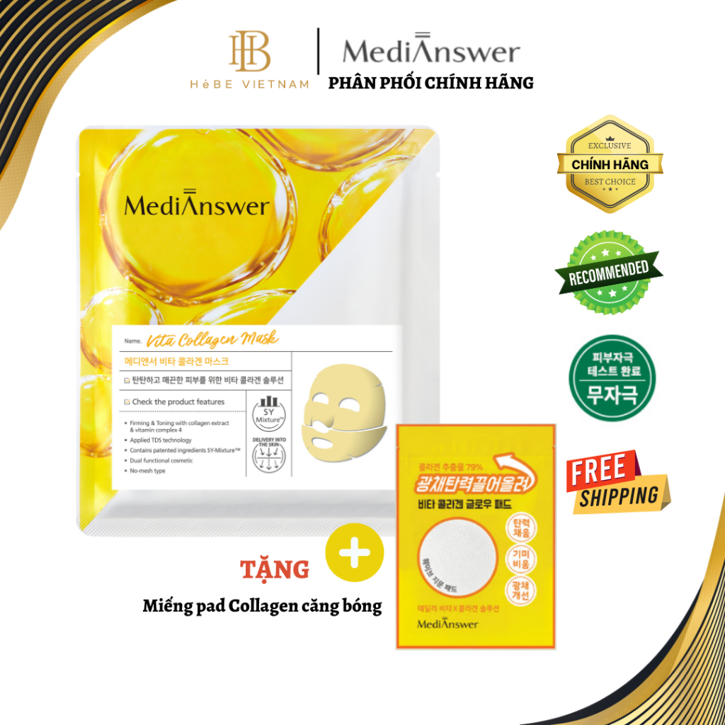 Mặt nạ Collagen Medi Answer Vita Collagen Mask 37g | Shopee Việt Nam