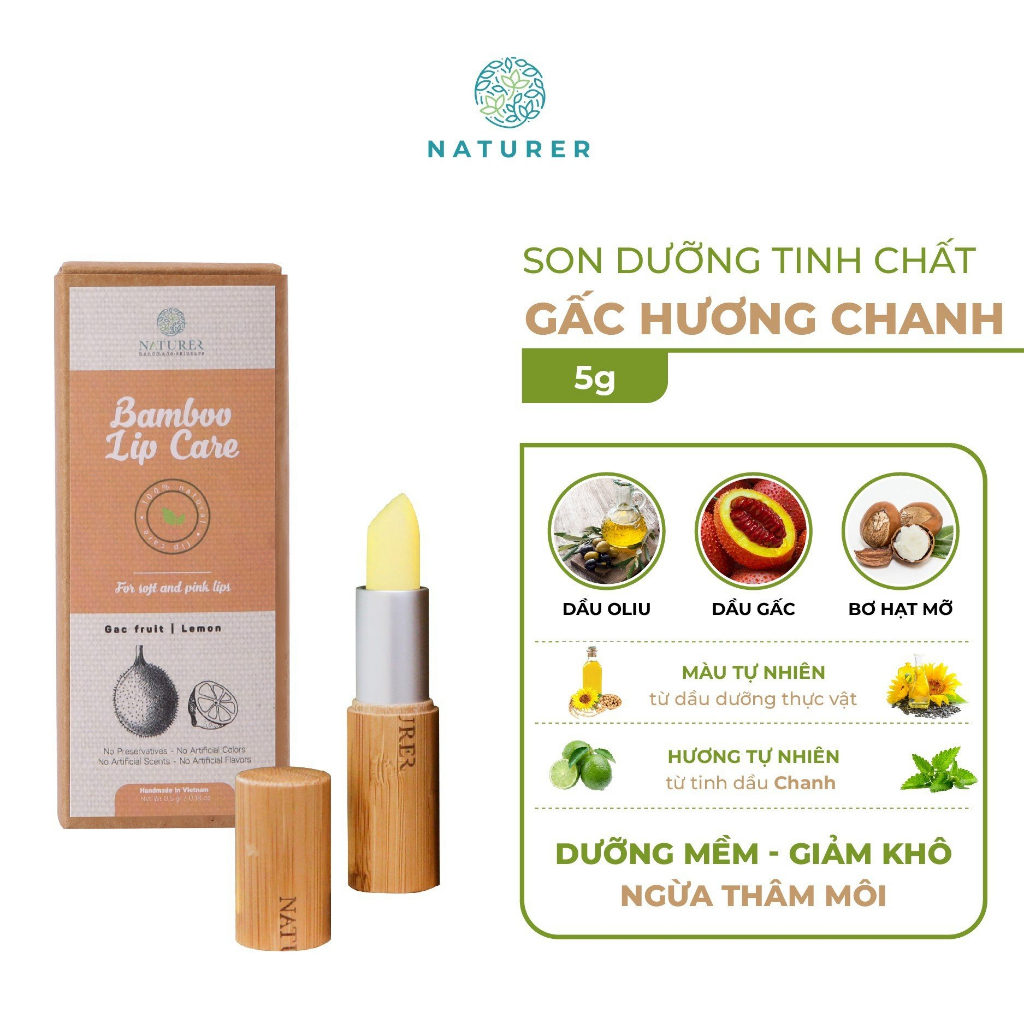 Son Dưỡng Ống Tre Khắc Tên Dưỡng Ẩm Và Làm Hồng Môi Tinh Chất Gấc Hương ...