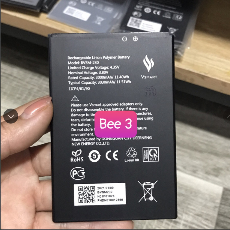 Pin Vsmart Bee 3 mã BVSM-230 chính hãng dung lượng 3030 mAh | Shopee ...