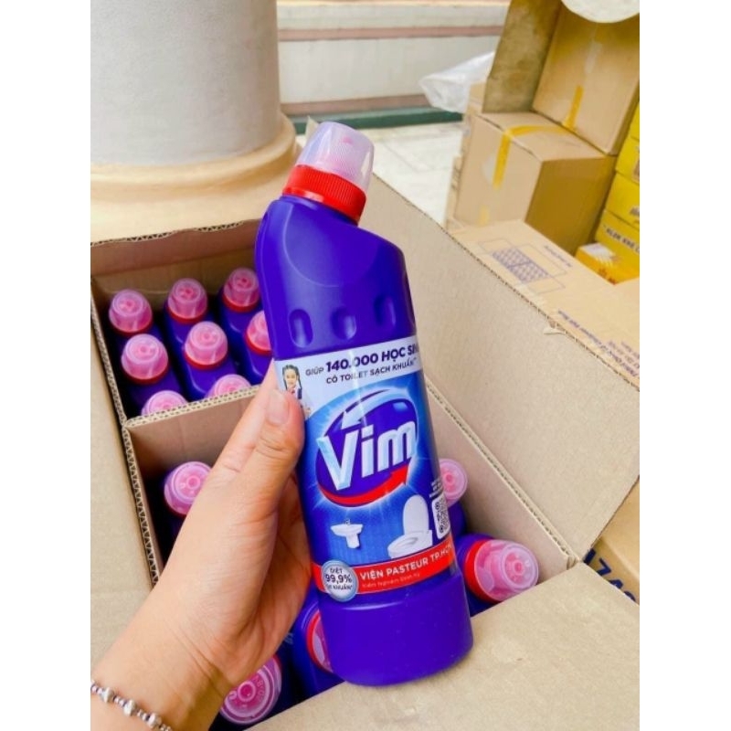 Viên Treo Bồn Cầu VIM POWER 5 sạch khuẩn thơm mát 55g/viên. Chai 450ml ...