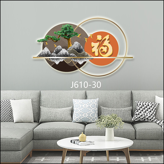 Tranh Cắt 3D LED Cắt Tròn Hiện Đại Trang Trí Phòng Khách Quán Tiệm Shop ...