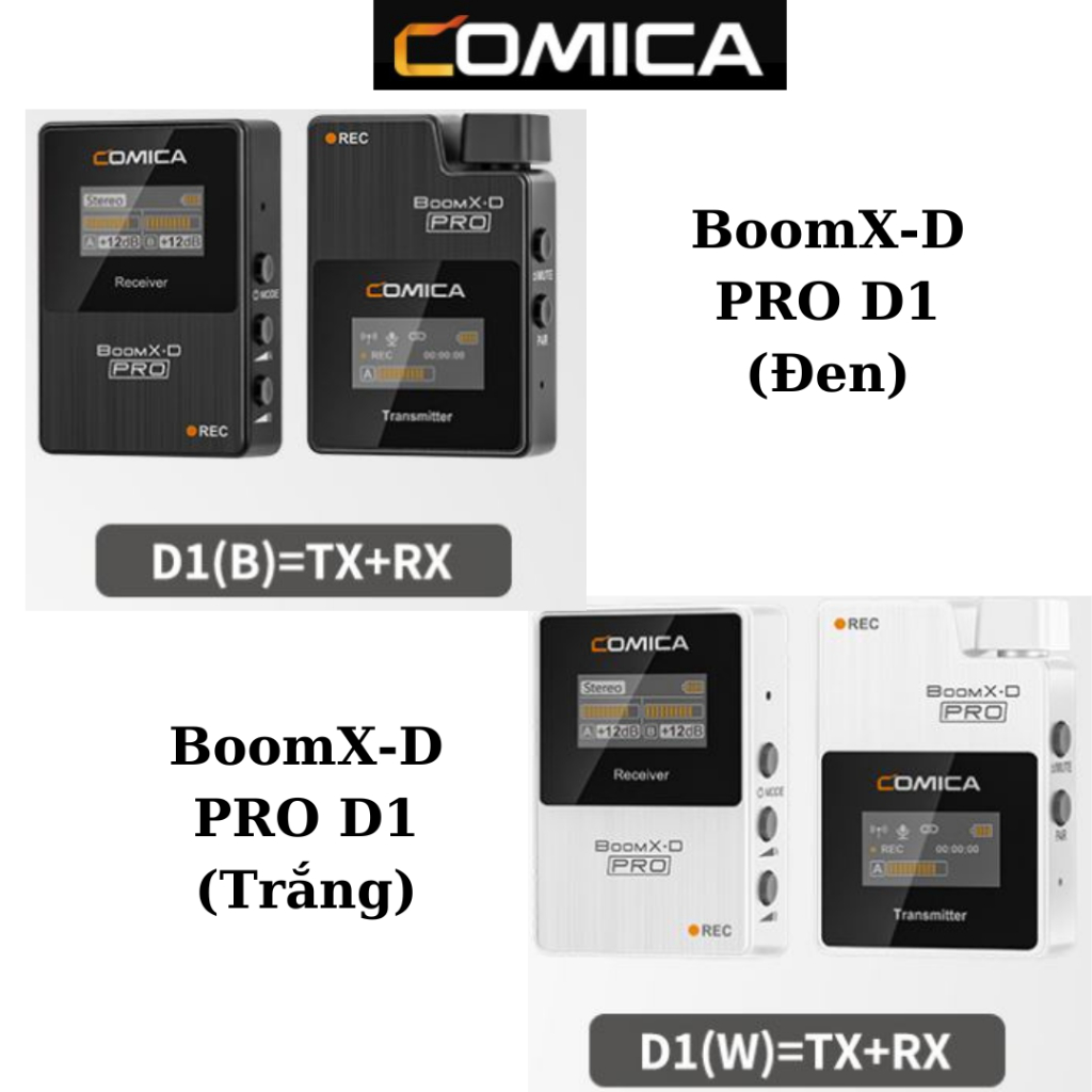Comica BoomX-D Pro D1 / BoomX-D Pro D2 - Micro thu âm không dây siêu ...