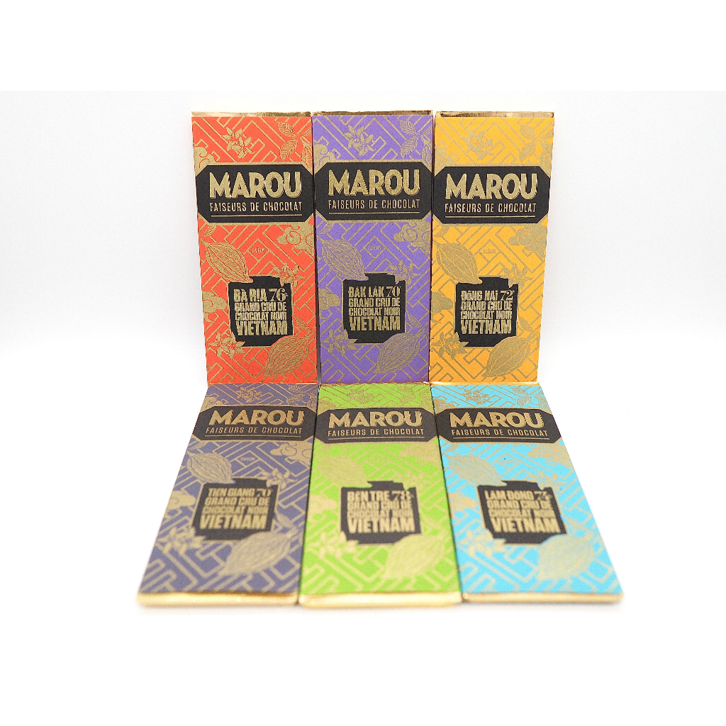 [SET 6 Thanh MAROU Single Origin Mini] Socola đen nguyên chất (6 x 24g ...