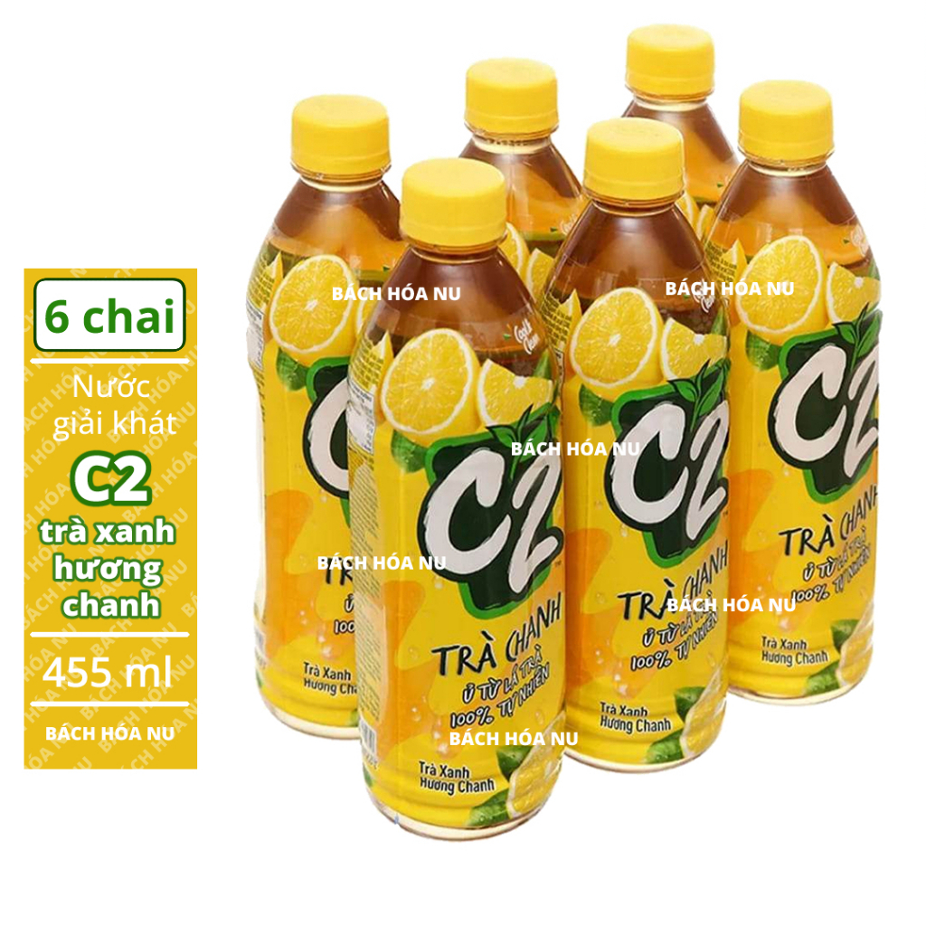 [Hỏa tốc] Lốc 6 chai trà C2 hương chanh 455ml | Shopee Việt Nam