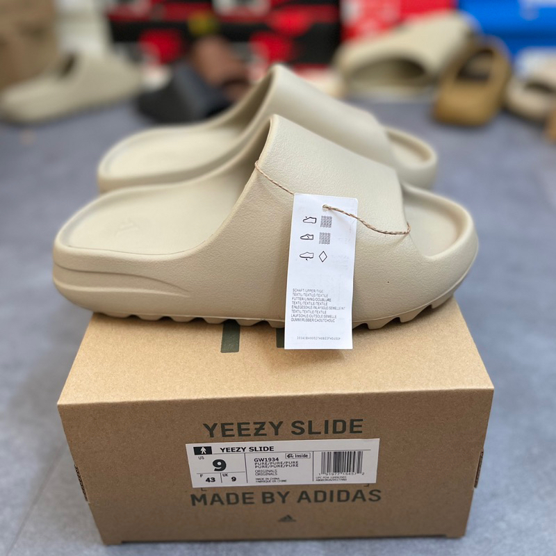 [Best Quality ] Dép Yz Slide Pure - Bone Full Cứng Chuẩn | Shopee Việt Nam