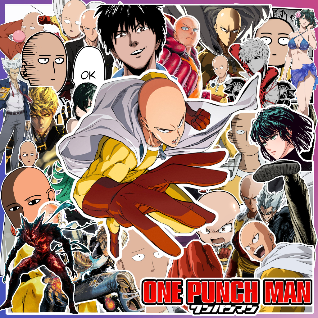 [Set 50 Cái] Sticker anime One Punch Man, sticker Saitama, nhãn dán ...
